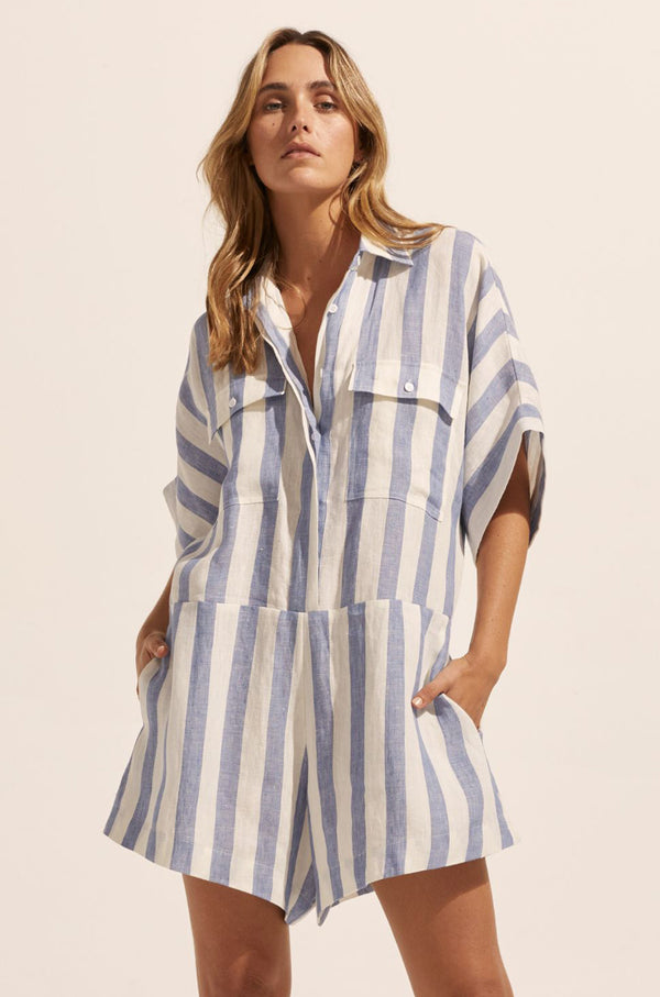 zoe kratzmann - heed jumpsuit in wide ocean - Zambezee