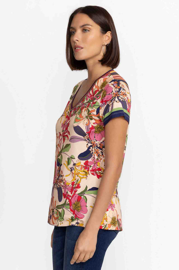 Johnny Was - The Janie Favorite S/S V-Neck Tee - Zambezee