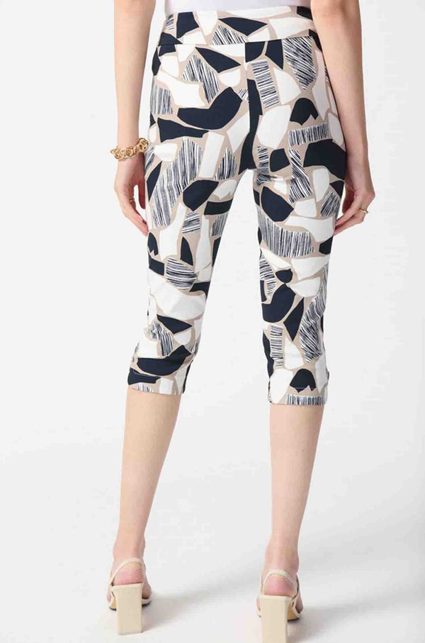 Joseph Ribkoff - Millennium Abstract Print Capri Pants - Zambezee