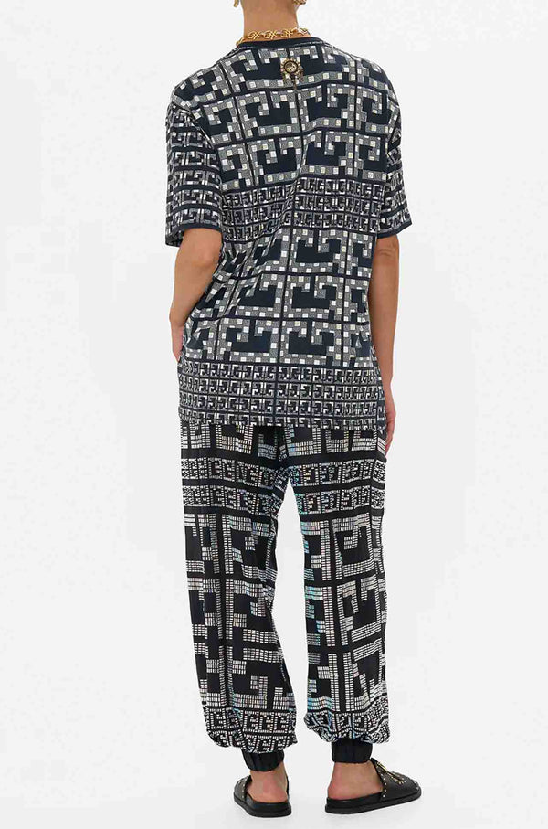 Camilla - Read My Glyphs Oversized Band Tee - Zambezee