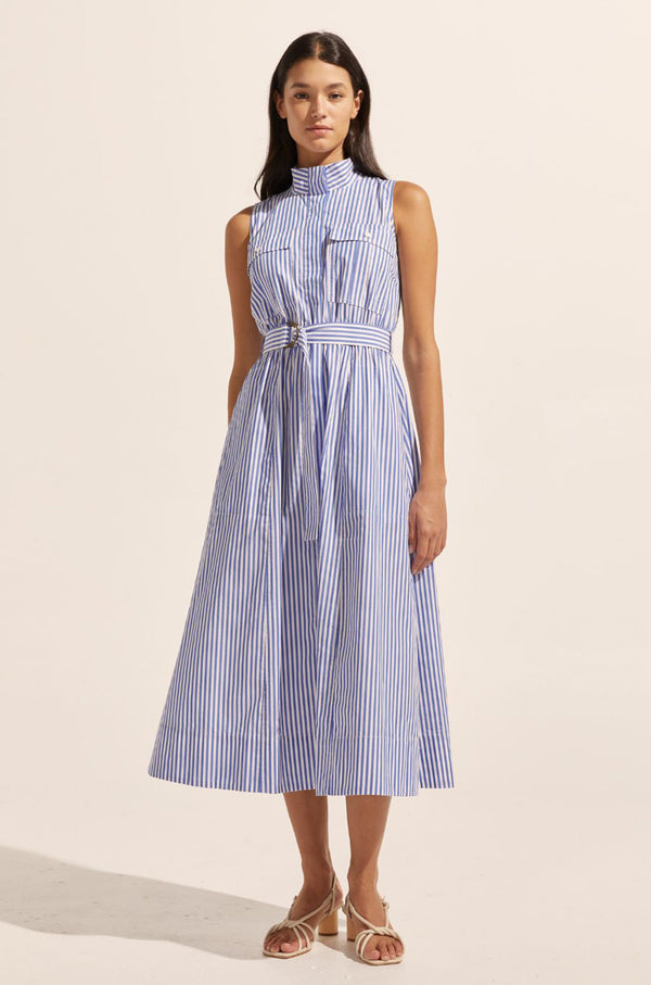 zoe kratzmann - snippet dress in cobalt stripe - Zambezee