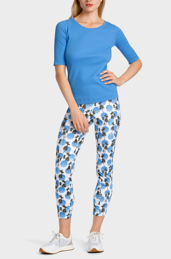 Marc Cain - Body Hugging T-shirt with 3/4 Sleeves - Zambezee